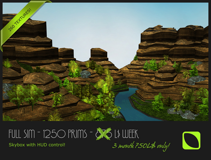 Second Life Marketplace - Full SIM Skybox - 750L$ / 1250P - Texture HUD - MEMORY